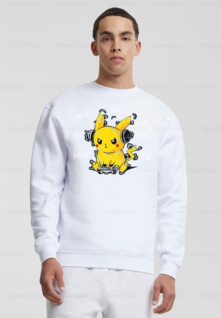 Pokemon Sweatshirt Pikachu Pew Iconic Gaming Design - Walmart.com