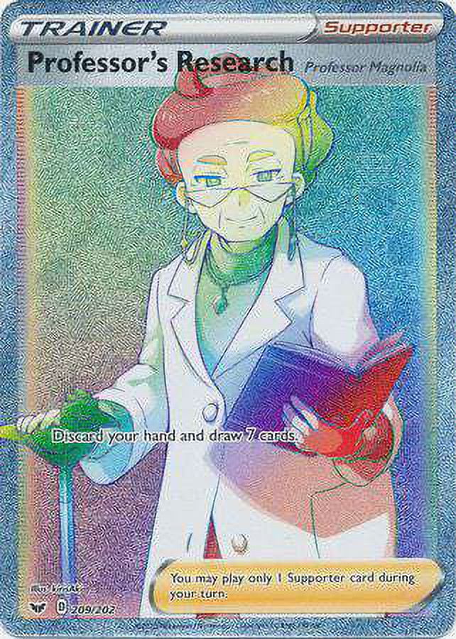 Pokemon Sword & Shield Base Set Secret Rare Professor's Research #209 ...