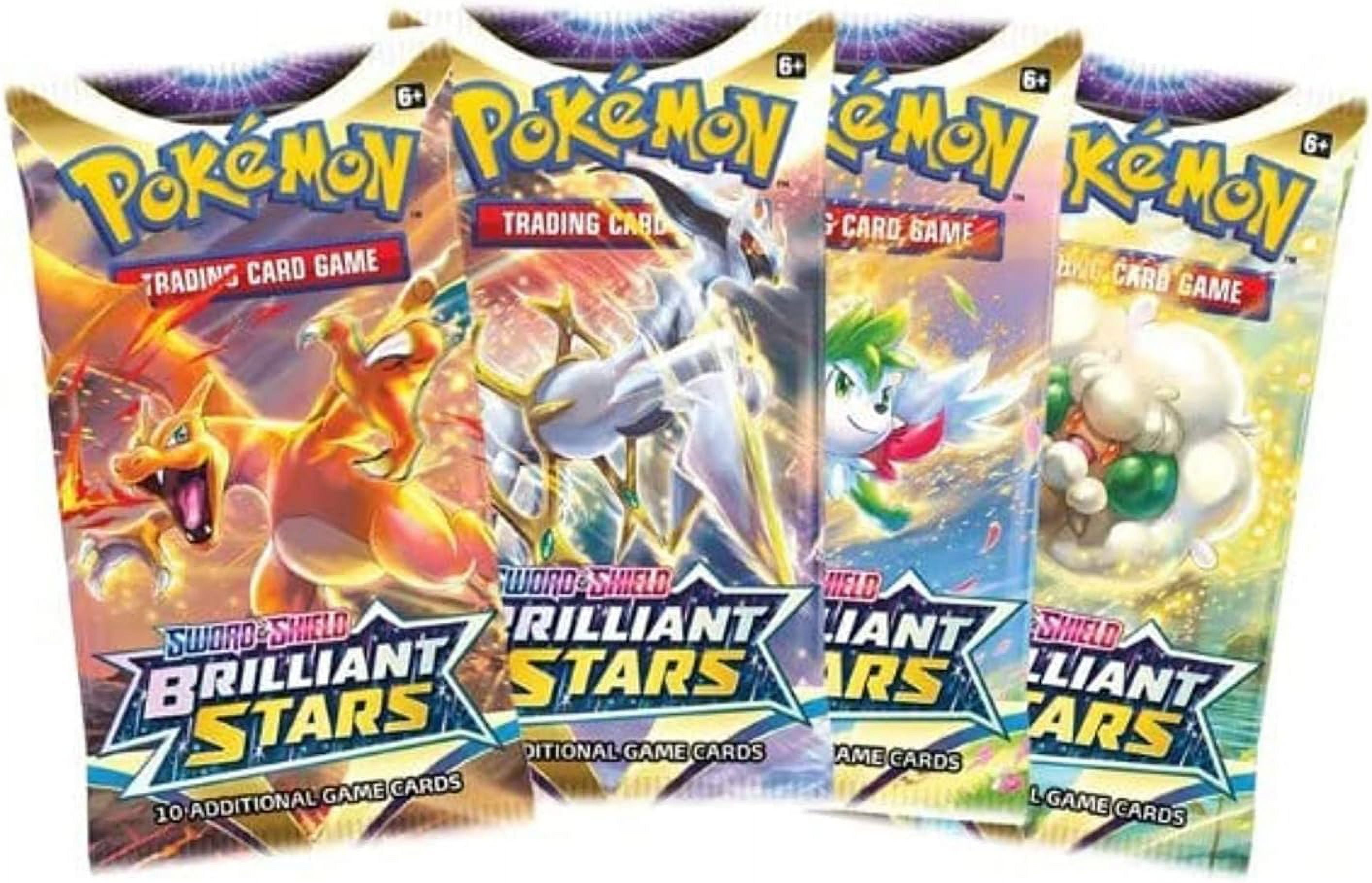 Pokemon Sword & Shield Brilliant Stars | 4 Booster Packs - Walmart.com