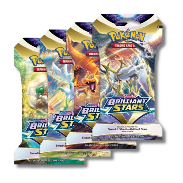 Pokemon Sword & Shield Brilliant Stars | 6 Sleeved Booster Packs ...