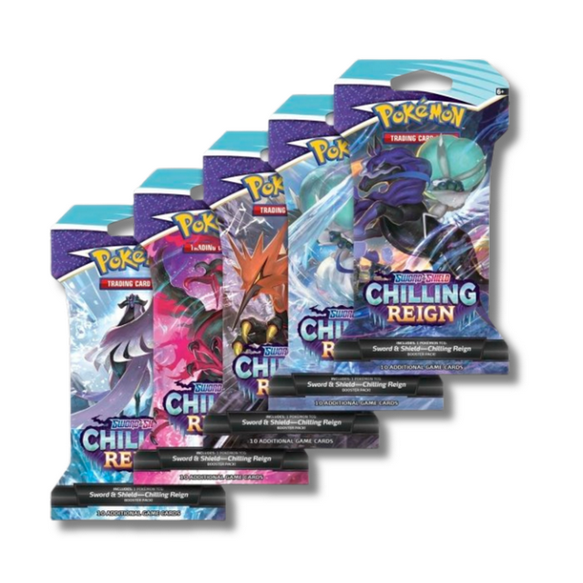 Pokemon Sword & Shield Chilling Reign | 6 Sleeved Booster Packs ...