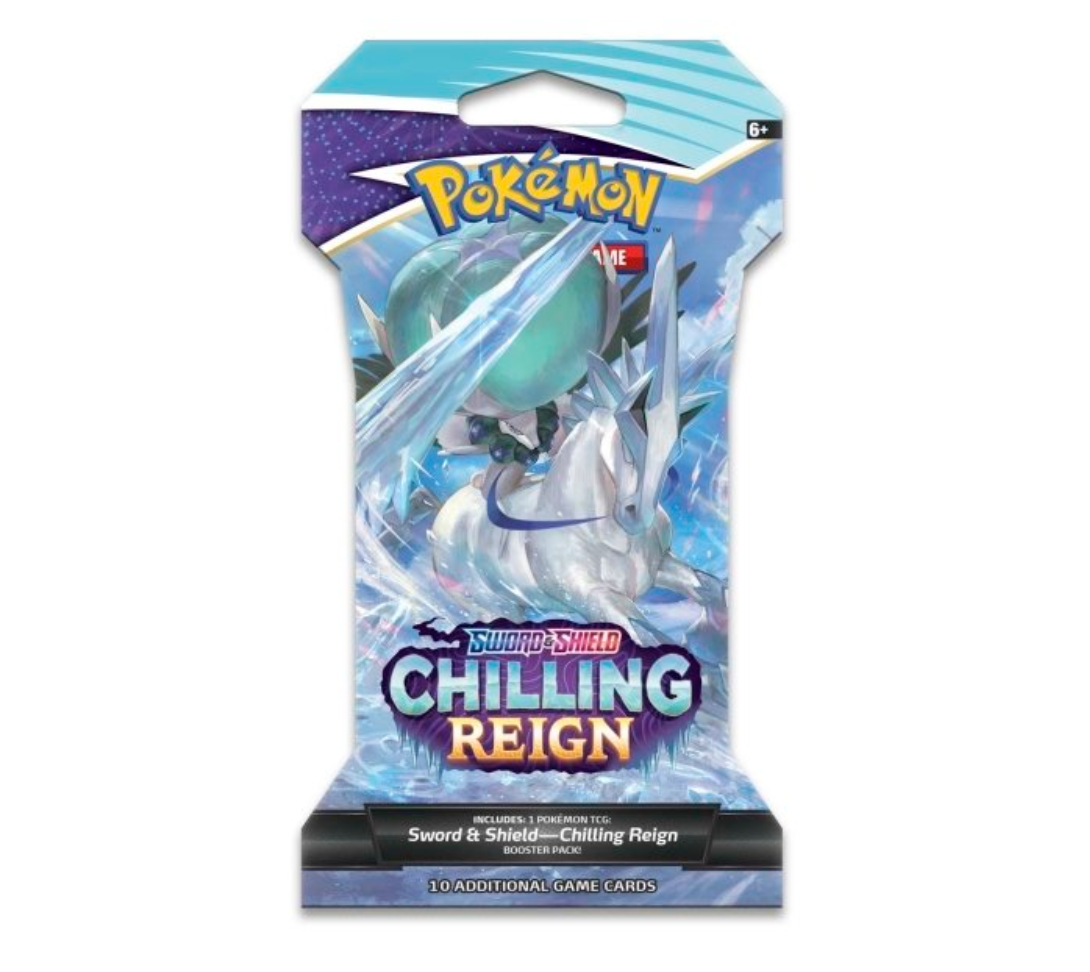 Pokemon Sword & Shield Chilling Reign Sleeved Booster | Glastrier ...