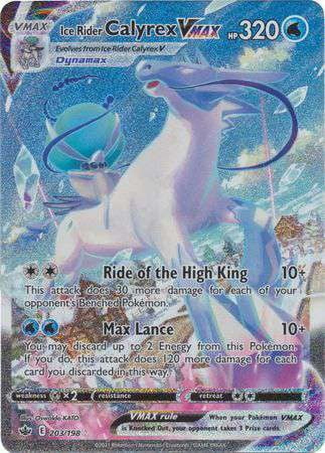 Pokemon Sword & Shield Chilling Reign Ultra Rare Ice Rider Calyrex VMAX ...