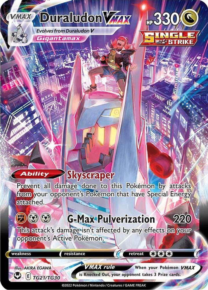 Pokemon Sword & Shield Silver Tempest Duraludon VMAX TG21 TCG Cards ...