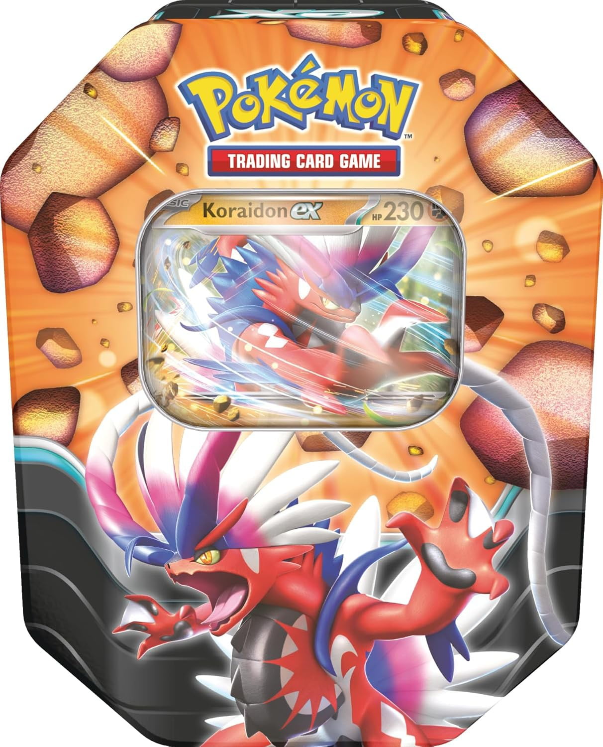 Pokemon Sword & Shield Slashing Legends Koraidon ex Tin Set (5 Booster ...