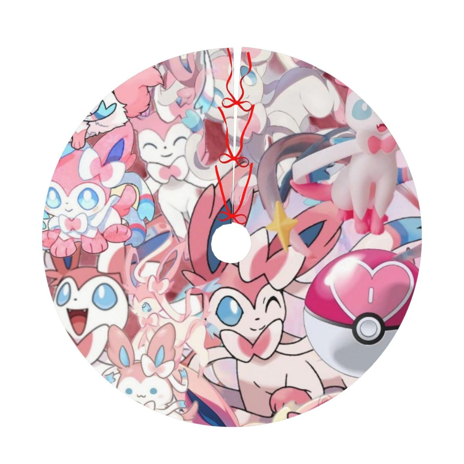 Pokemon Sylveon Christmas Tree Skirt 48 inch,Farmhouse Holiday Tree ...
