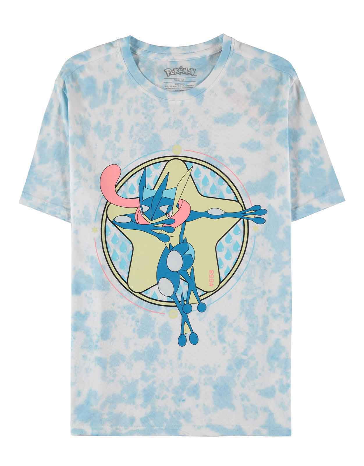 Pokemon T Shirt Greninja Circle Print Logo new Official Mens Dip Dye ...