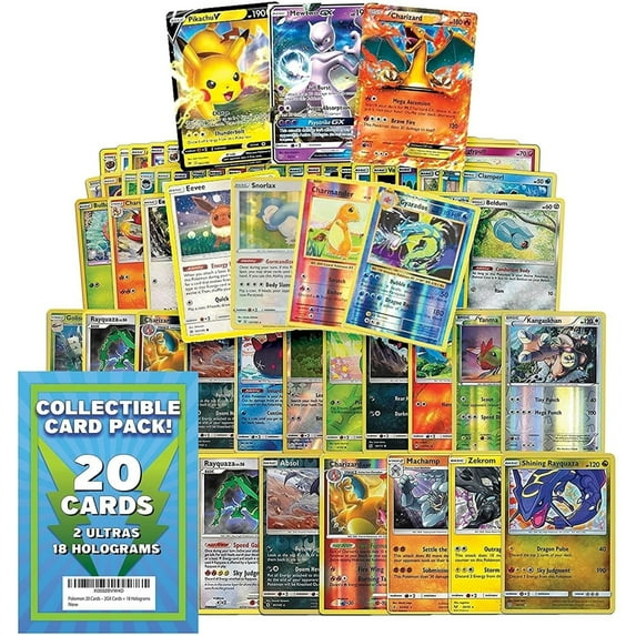 Pokemon TCG 20ct Card Pack 2GX 18 Holograms Exclusive Expansions ...