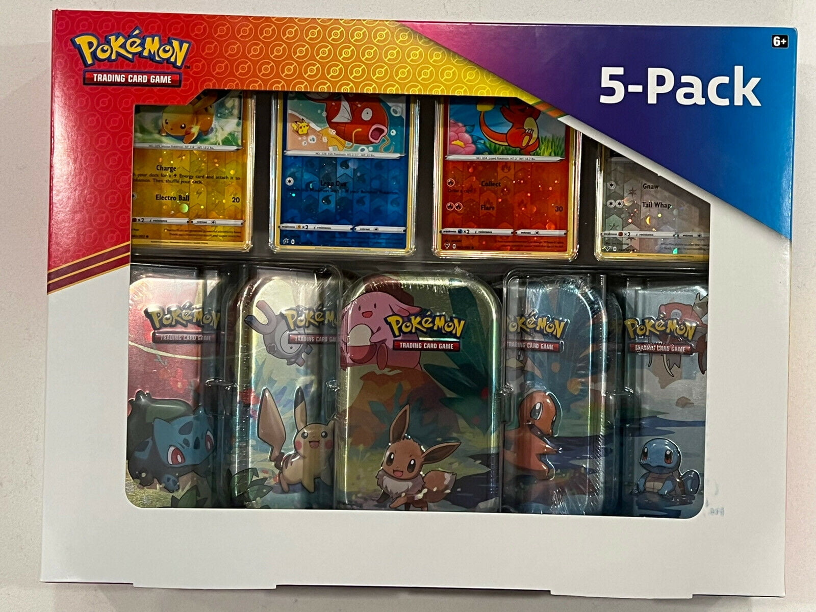 Pokemon TCG: 5 Power Mini Tin Box Set; 4 Holo Promo Cards (10 Packs ...