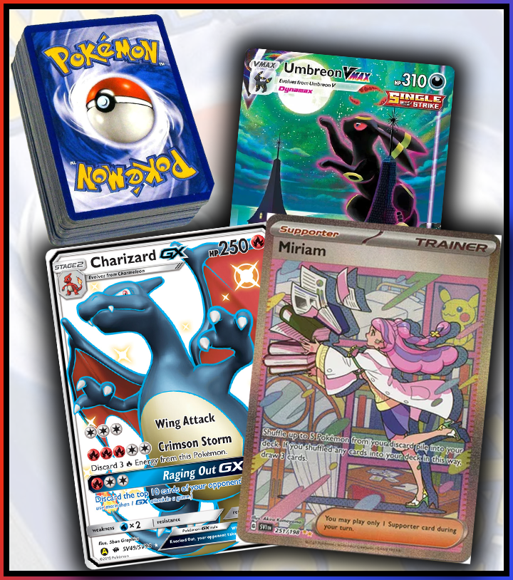 Pokemon TCG 50 Card Lot - 1 Ultra Rare VMAX, 5 Holos, and 4 Rares ...