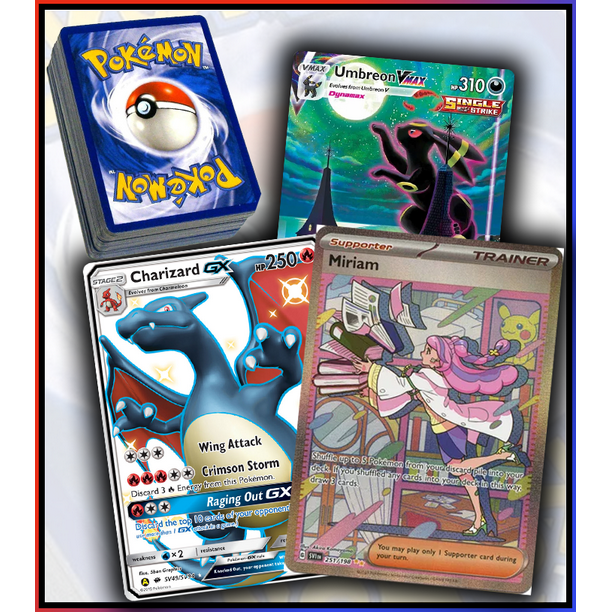 Pokemon TCG 50 Card Lot - 1 Ultra Rare VMAX, 5 Holos, and 4 Rares ...