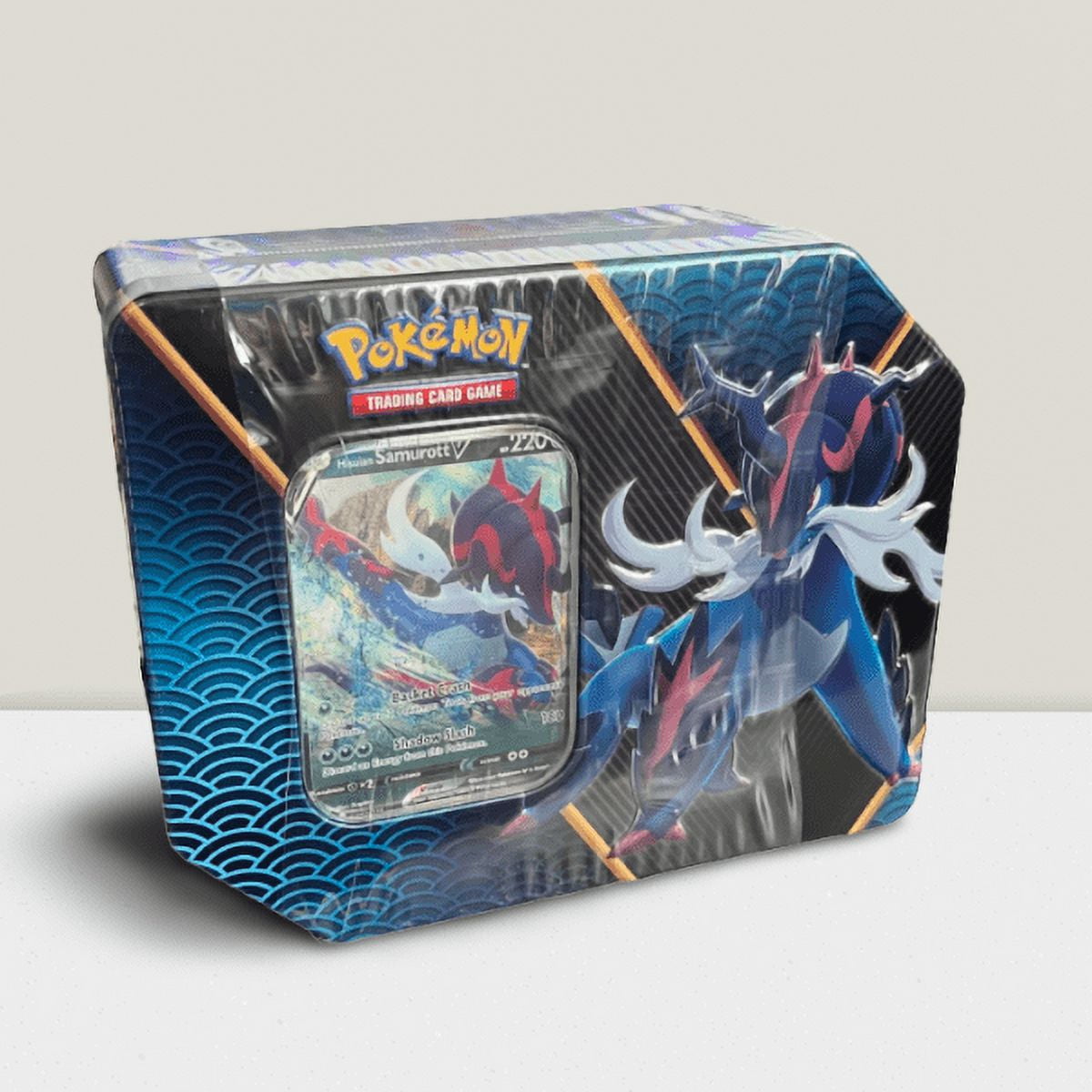 Pokemon TCG: Divergent Powers Tin (Hisuian Samurott V) - Packs Plus ...