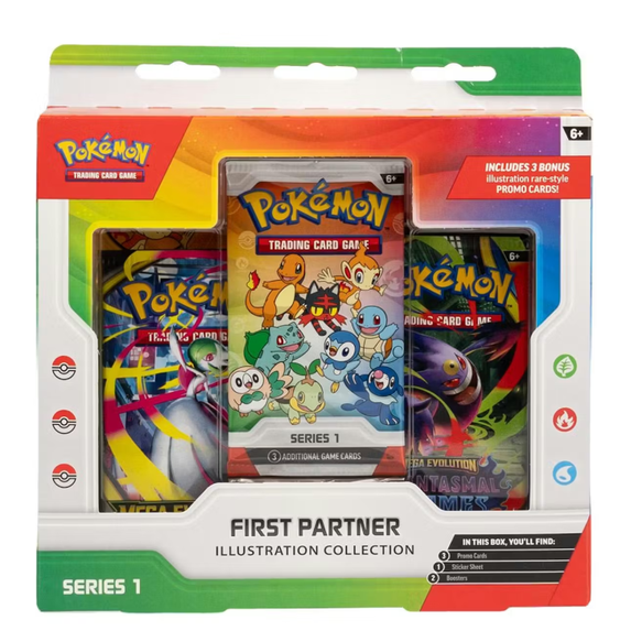 Pokemon TCG: First Partner Illustration Collection Series 1 Box ...