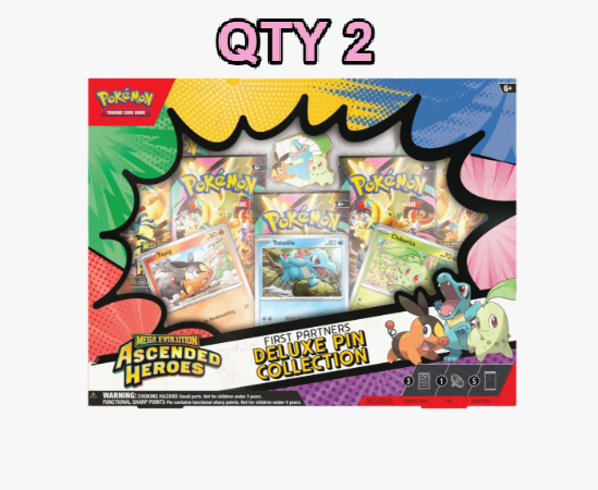 Pokemon TCG: Mega Evolution - Ascended Heroes First Partners Deluxe Pin ...