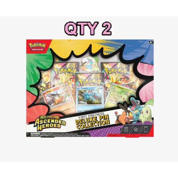 Pokemon TCG: Mega Evolution - Ascended Heroes First Partners Deluxe Pin ...