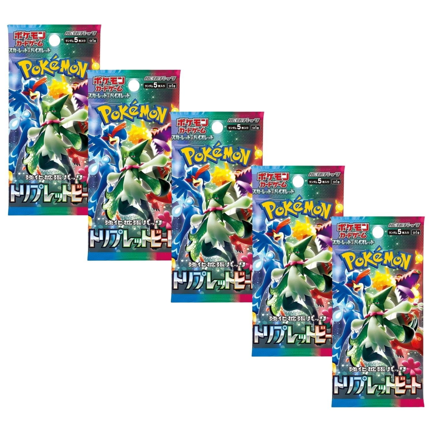 Pokemon TCG SV1A Scarlet & Violet Triple Beat Booster Pack 5-Pack ...