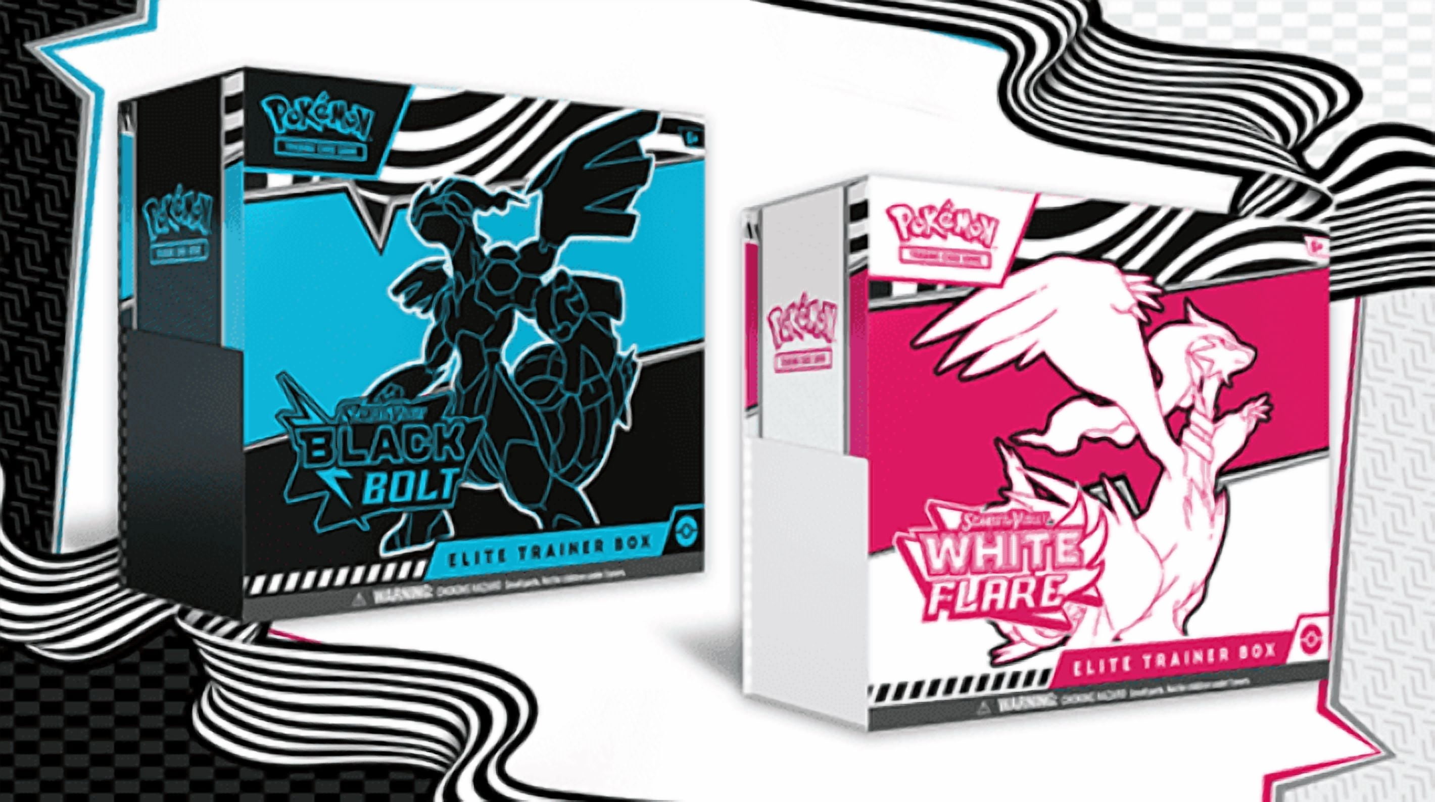 Pokemon TCG - Scarlet & Violet: Black Bolt & White Flare Elite Trainer ...
