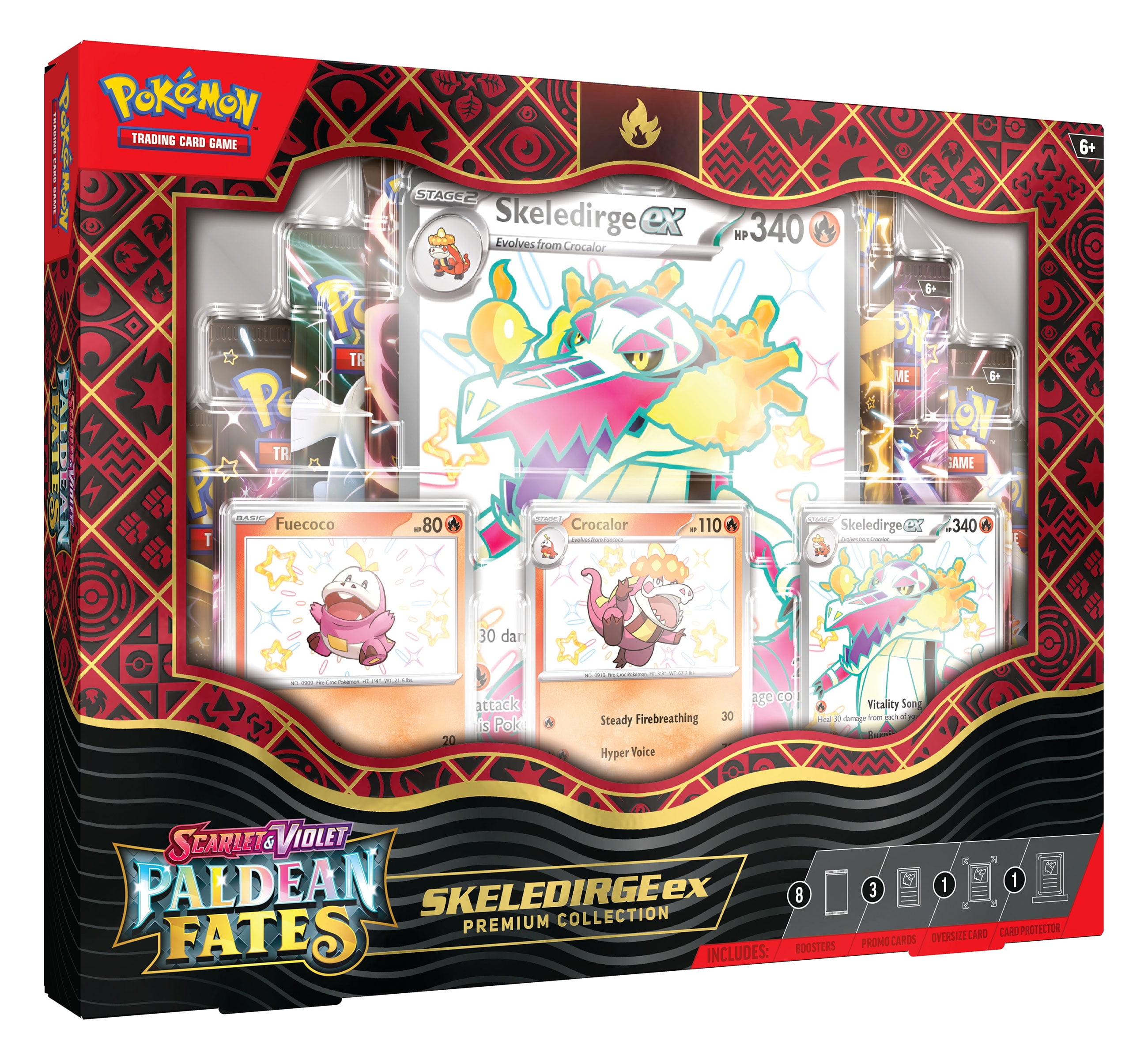 Pokemon TCG Scarlet and Violet, Paldean Fates, Shiny Fuecoco ex Premium ...