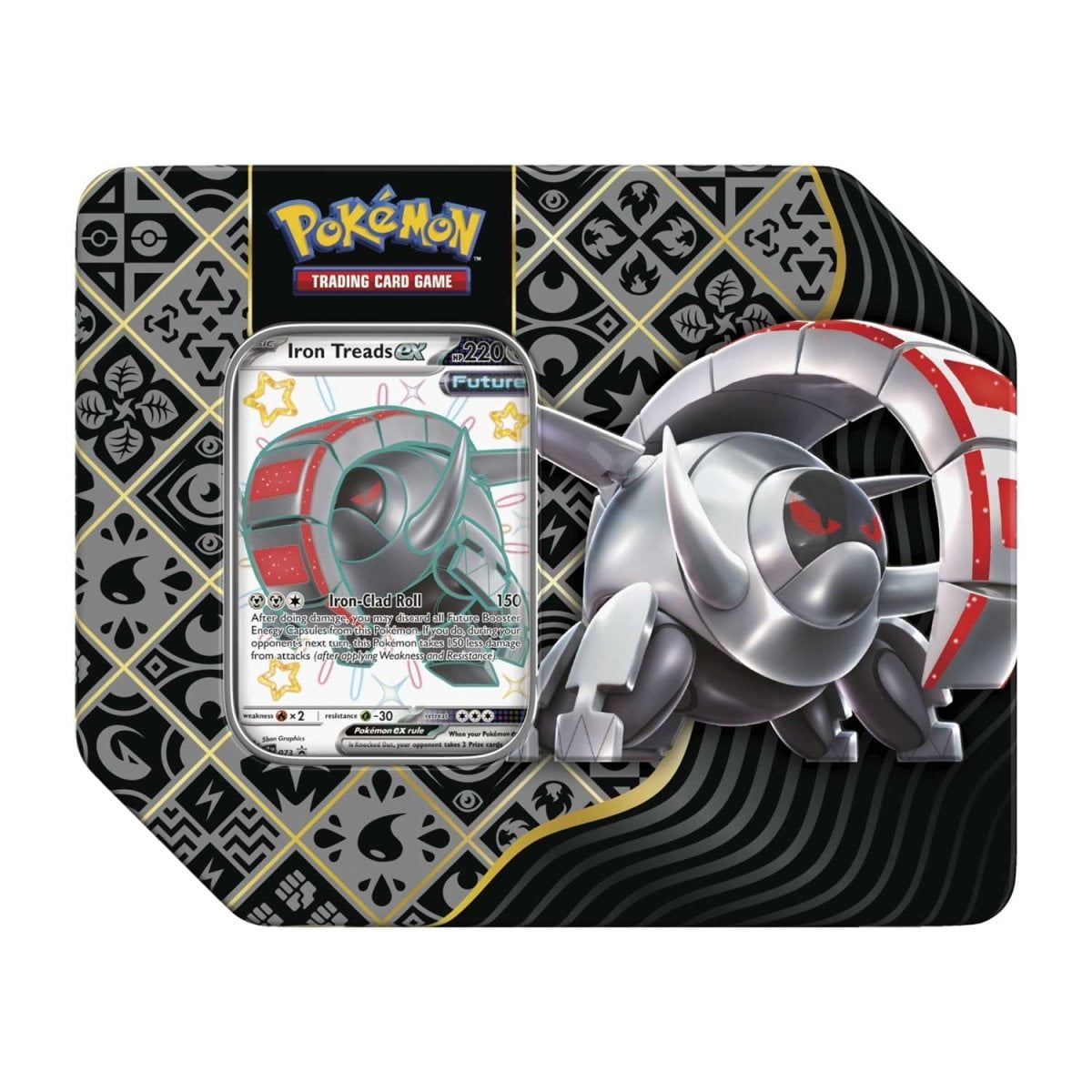 Pokemon TCG: Scarlet & Violet Paldean Fates Tin (Shiny Iron Treads ex ...