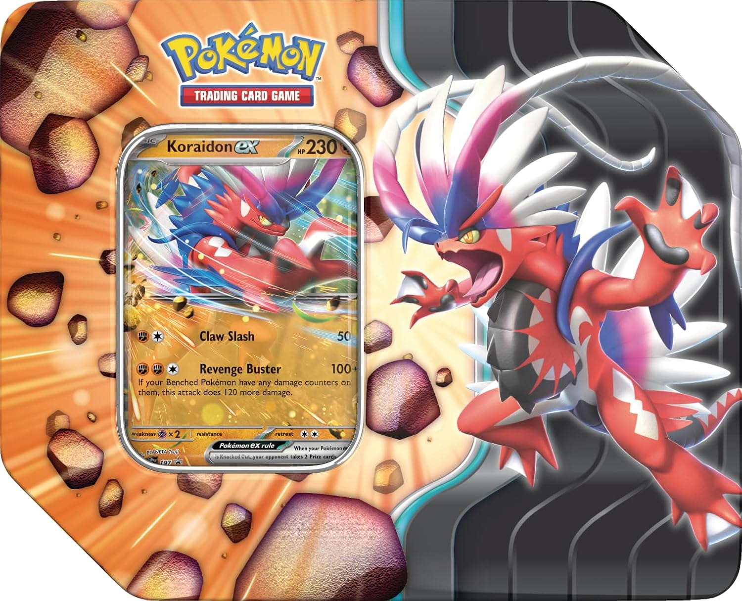 Pokemon TCG: Slashing Legends Tin - Koraidon ex - 5 Packs, Promo Card ...