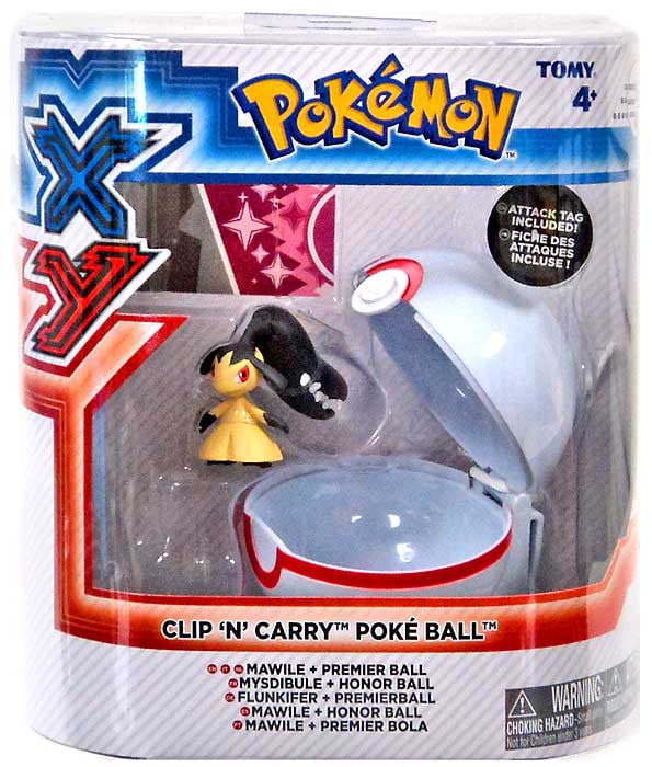 Pokemon TOMY Clip n Carry Pokeball Mawile & Premier Ball Figure Set ...