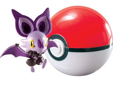 Pokemon TOMY Clip n Carry Pokeball Noibat & Poke Ball Figure Set ...