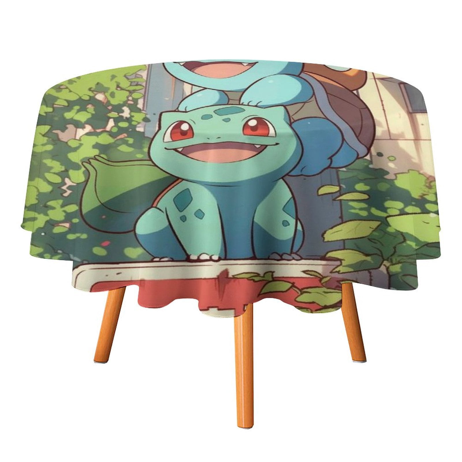 Pokemon Table Cloth Round Tablecloth Polyester Table Circular Table ...