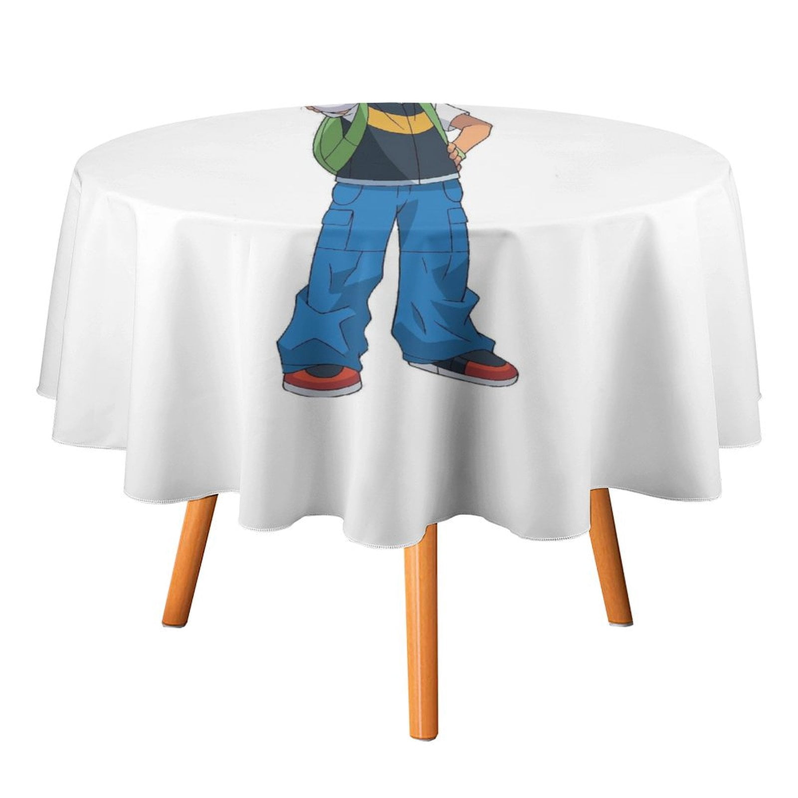 Pokemon Table Cloth Round Tablecloth Polyester Table Circular Table ...