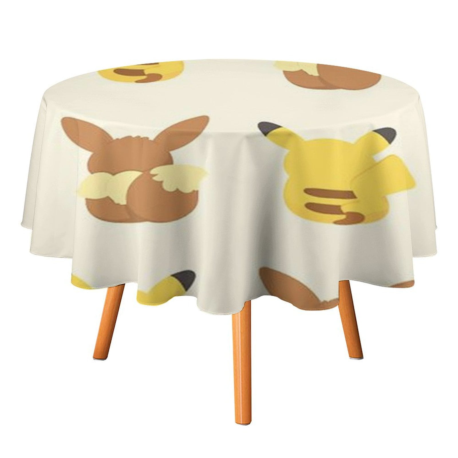 Pokemon Table Cloth Round Tablecloth Polyester Table Circular Table ...