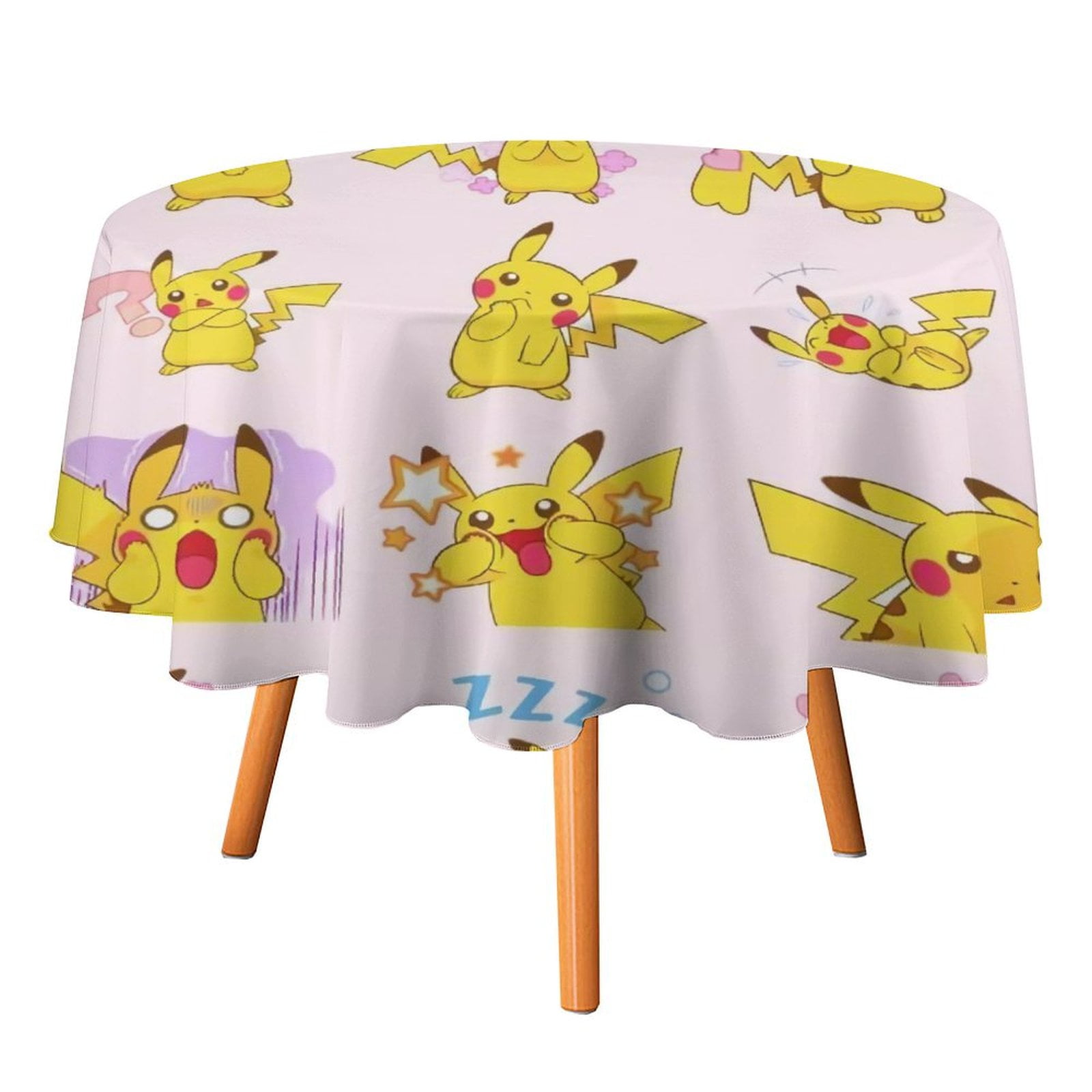 Pokemon Table Cloth Round Tablecloth Polyester Table Circular Table ...