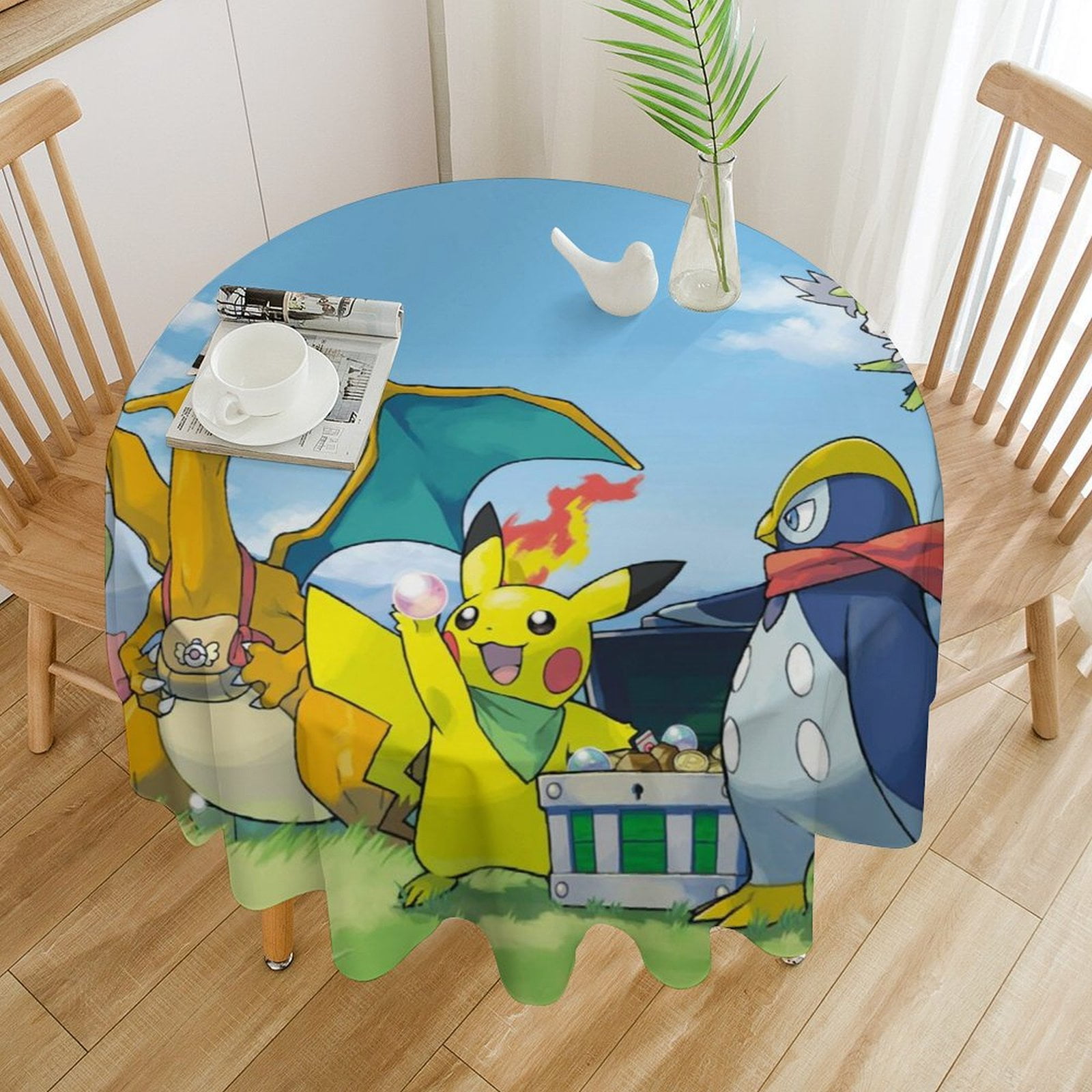 Pokemon Tablecloth Anime for Dining Table Picnic Gift 36x36in Pokemon ...