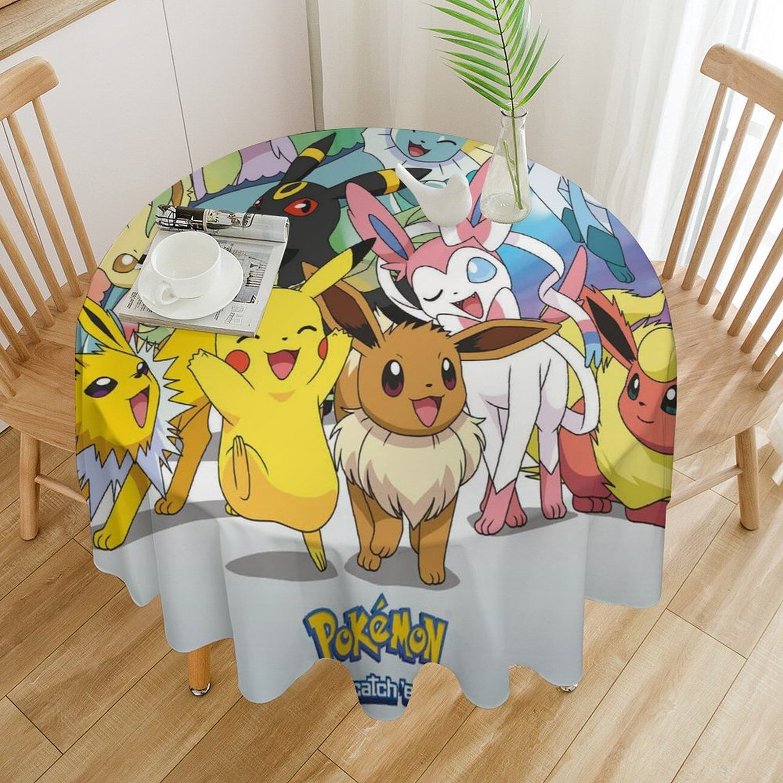 Pokemon Tablecloth Anime for Dining Table Picnic Gift 36x36in Pokemon ...