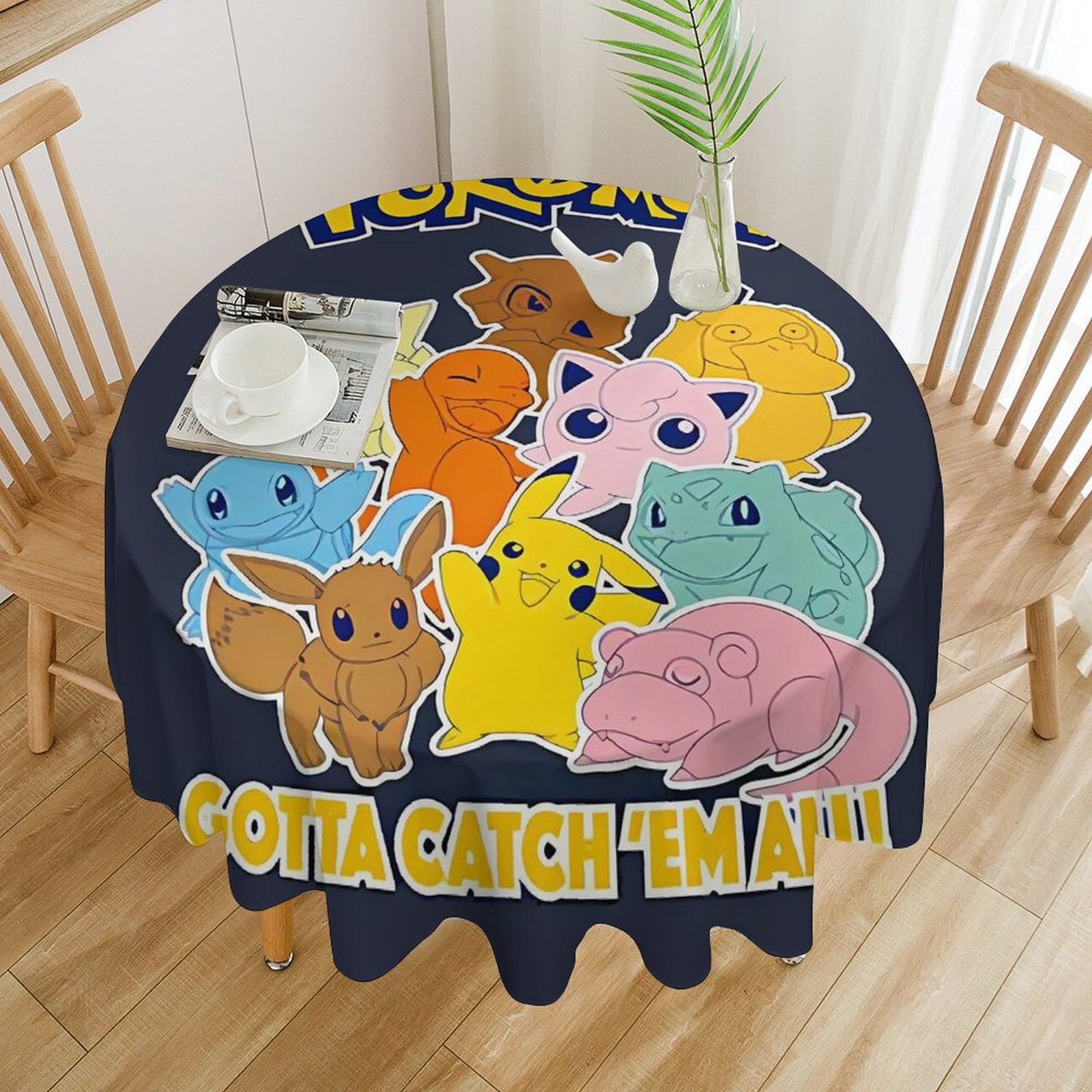 Pokemon Tablecloth Anime for Dining Table Picnic Gift 36x36in Pokemon ...