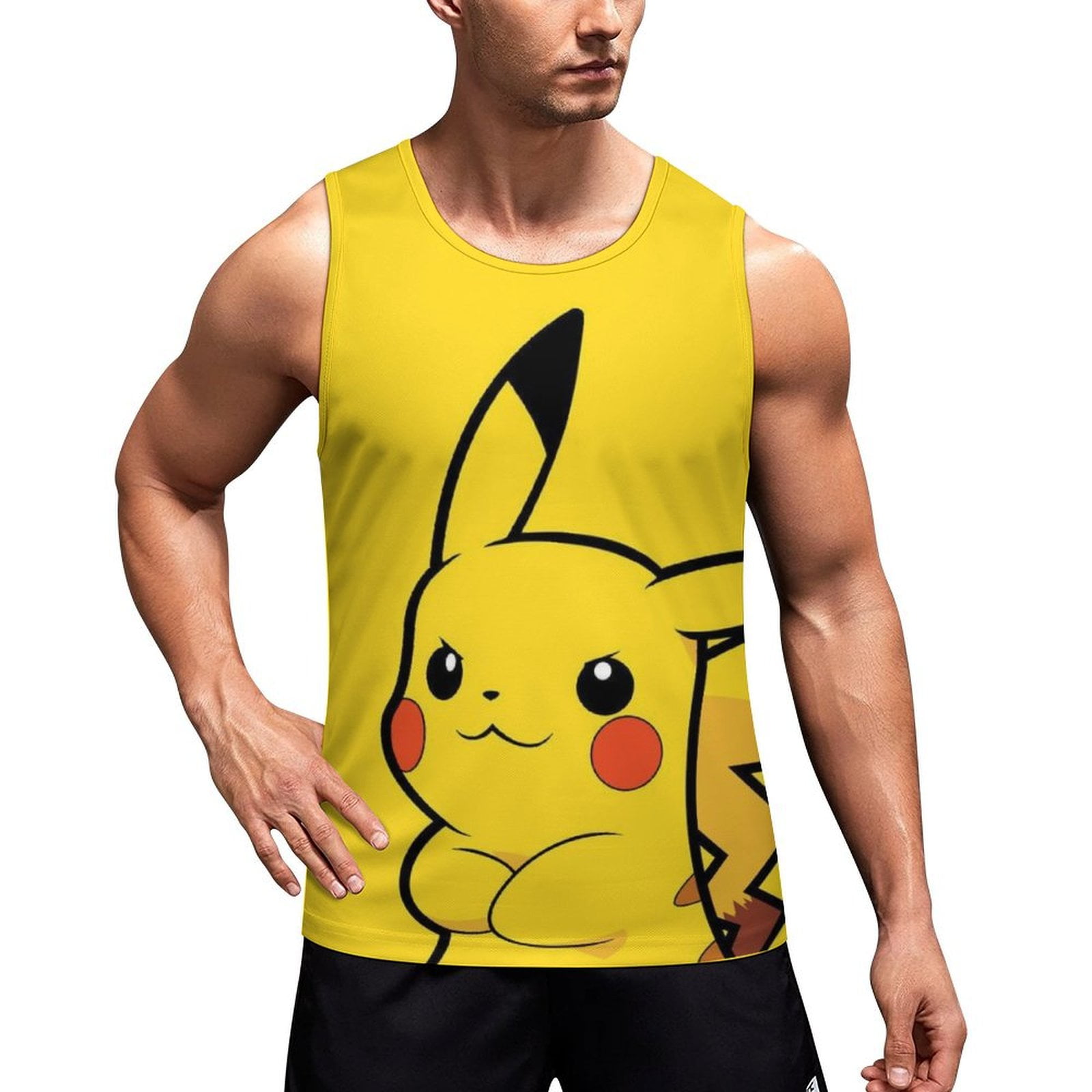 Pokemon Tank Tops Men Summer Retro Surfin' Tank Top Sleeveless Fashion ...
