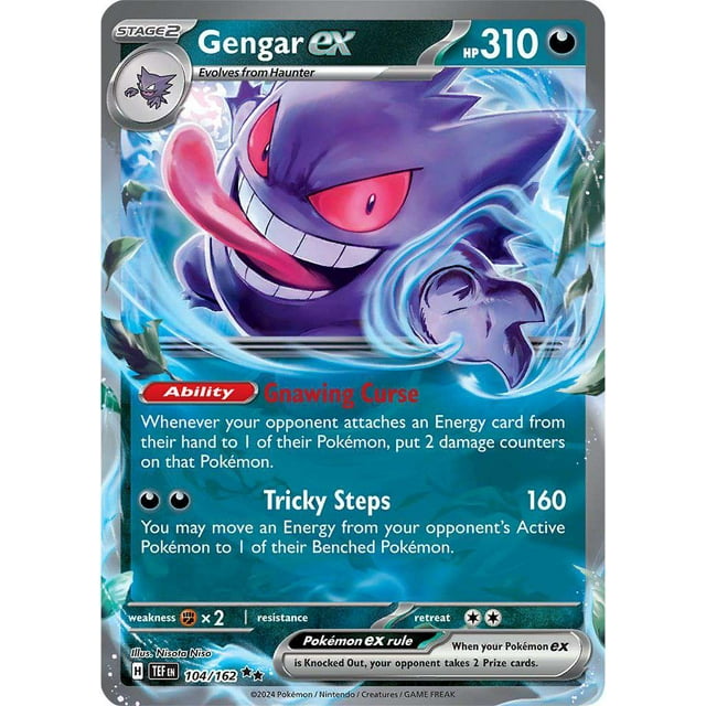 Pokemon Temporal Forces Double Rare Gengar ex #104 - Walmart.com