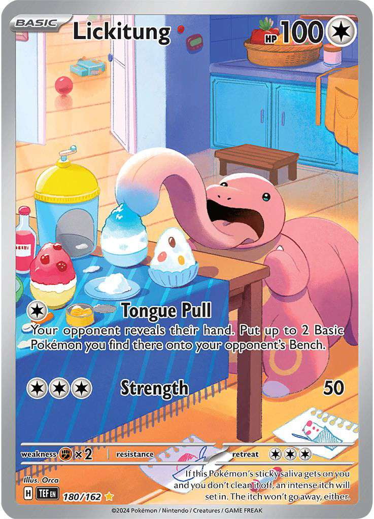 Pokemon Temporal Forces Illustration Rare Lickitung #180 - Walmart.com