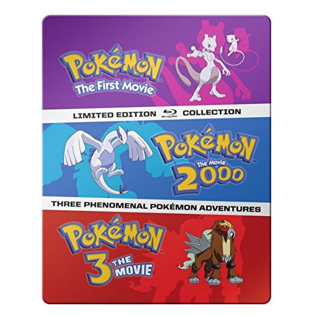 Pokemon: The Movies 1-3 Steelbook Blu-ray Collection [Blu-ray ...
