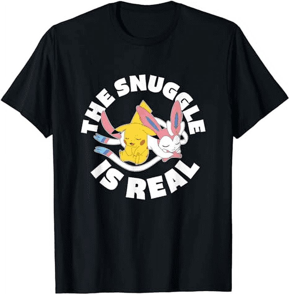 Pokemon - The Snuggle Is Real Pikachu And Sylveon T-Shirt - Walmart.com