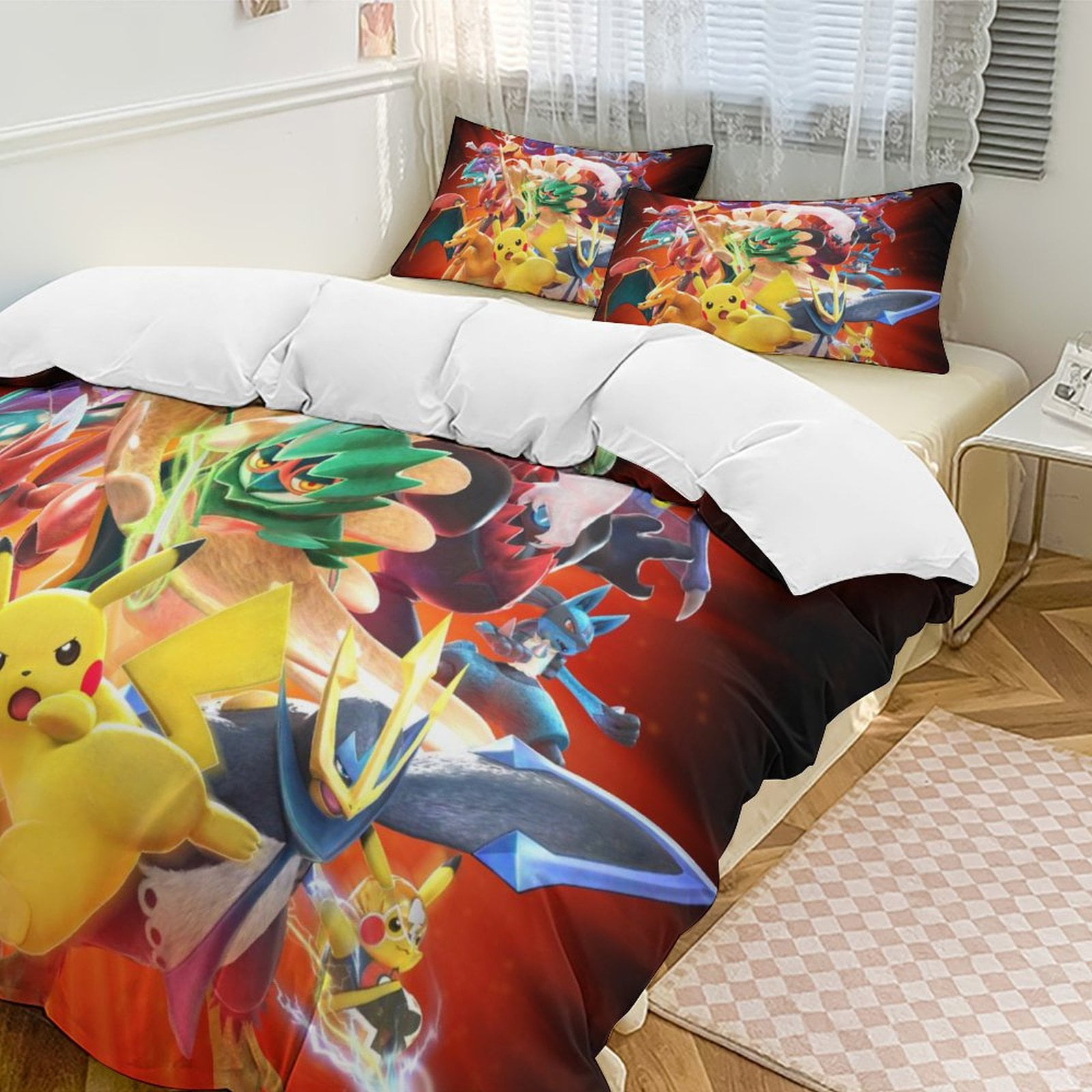 Pokemon Theme 3Pcs Comforter Bedding Set Comforter Design Bedding ...