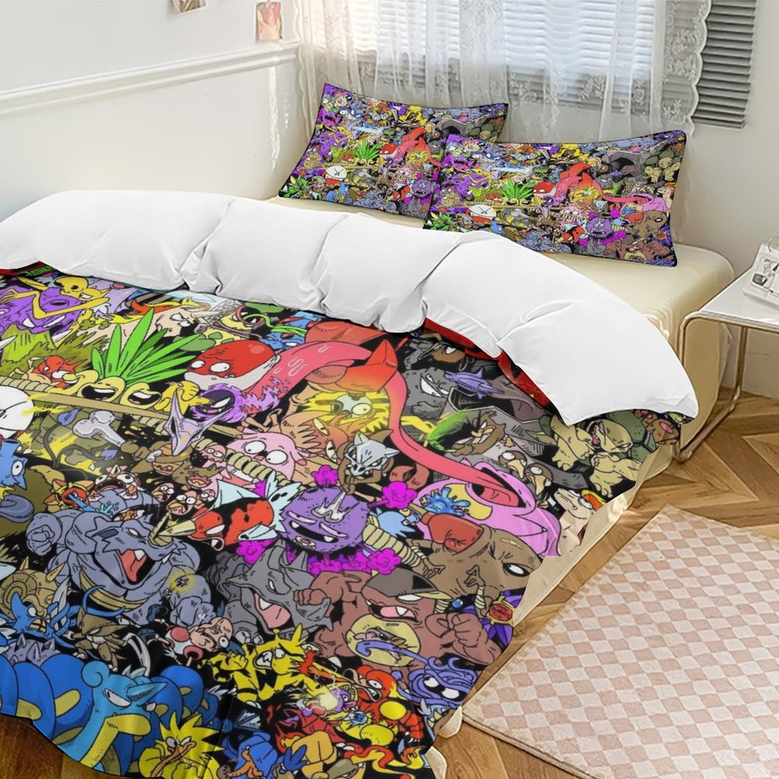 Pokemon Theme 3Pcs Comforter Bedding Set Comforter Design Bedding ...