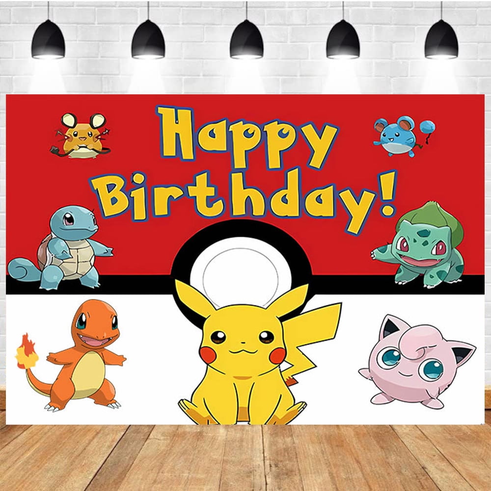 Pokemon Theme Backdrop,Cartoon characters celebrating birthdays ...