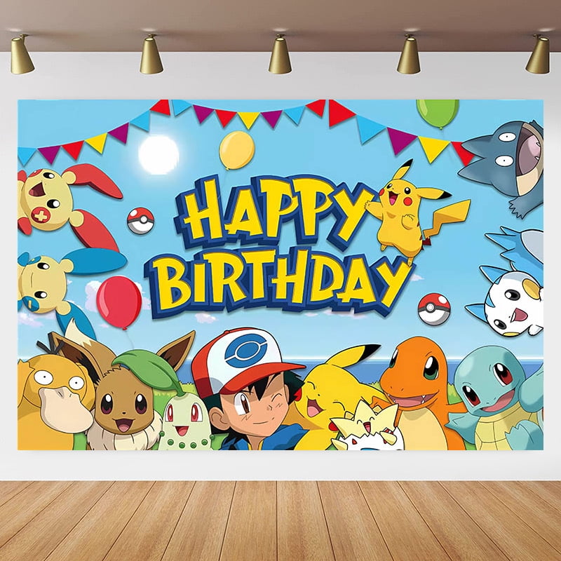 Pokemon Theme Backdrop,Pikachu at birthday party Birthday Party ...