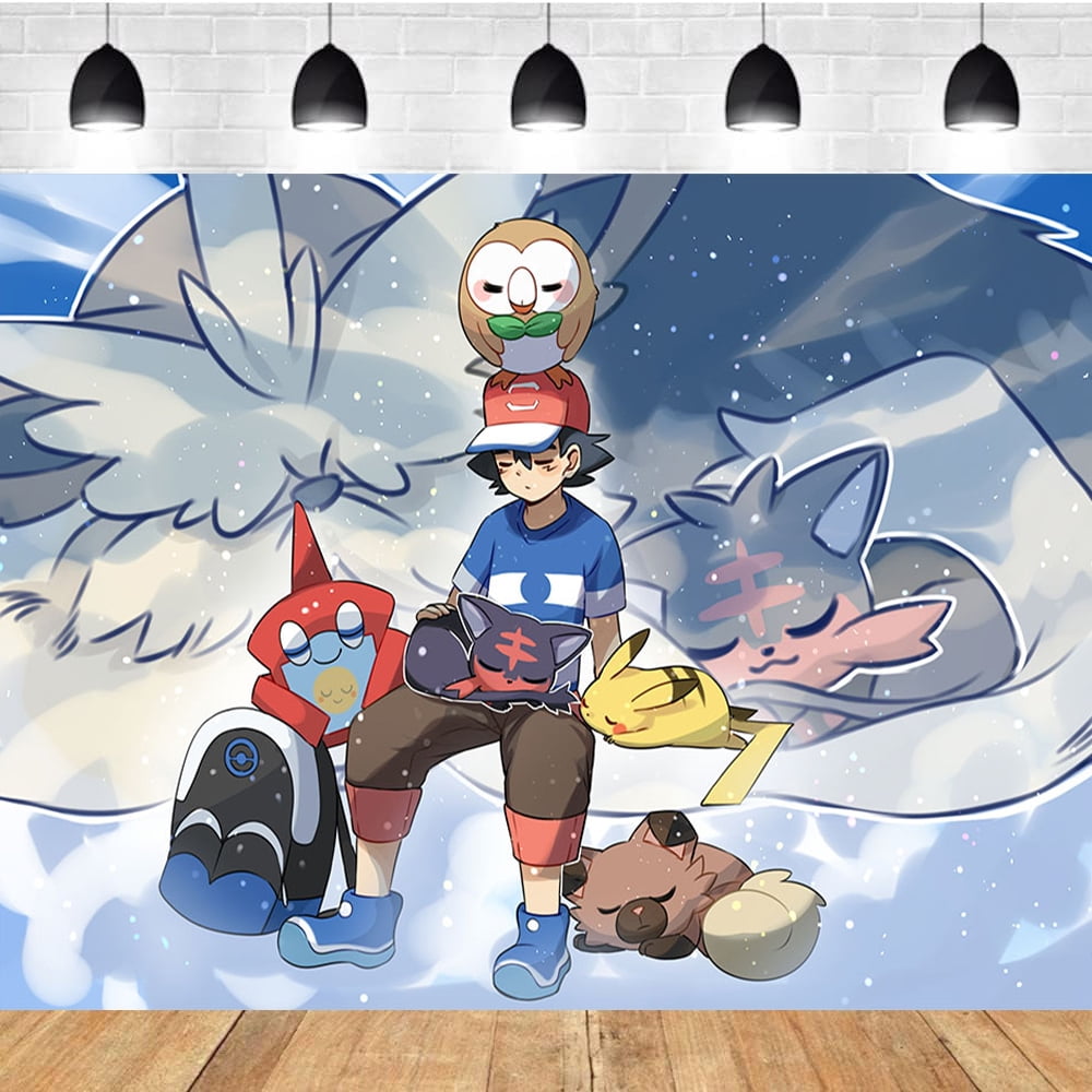 Pokemon Theme Backdrop,Pokemon Birthday Party Supplies Decoration ...