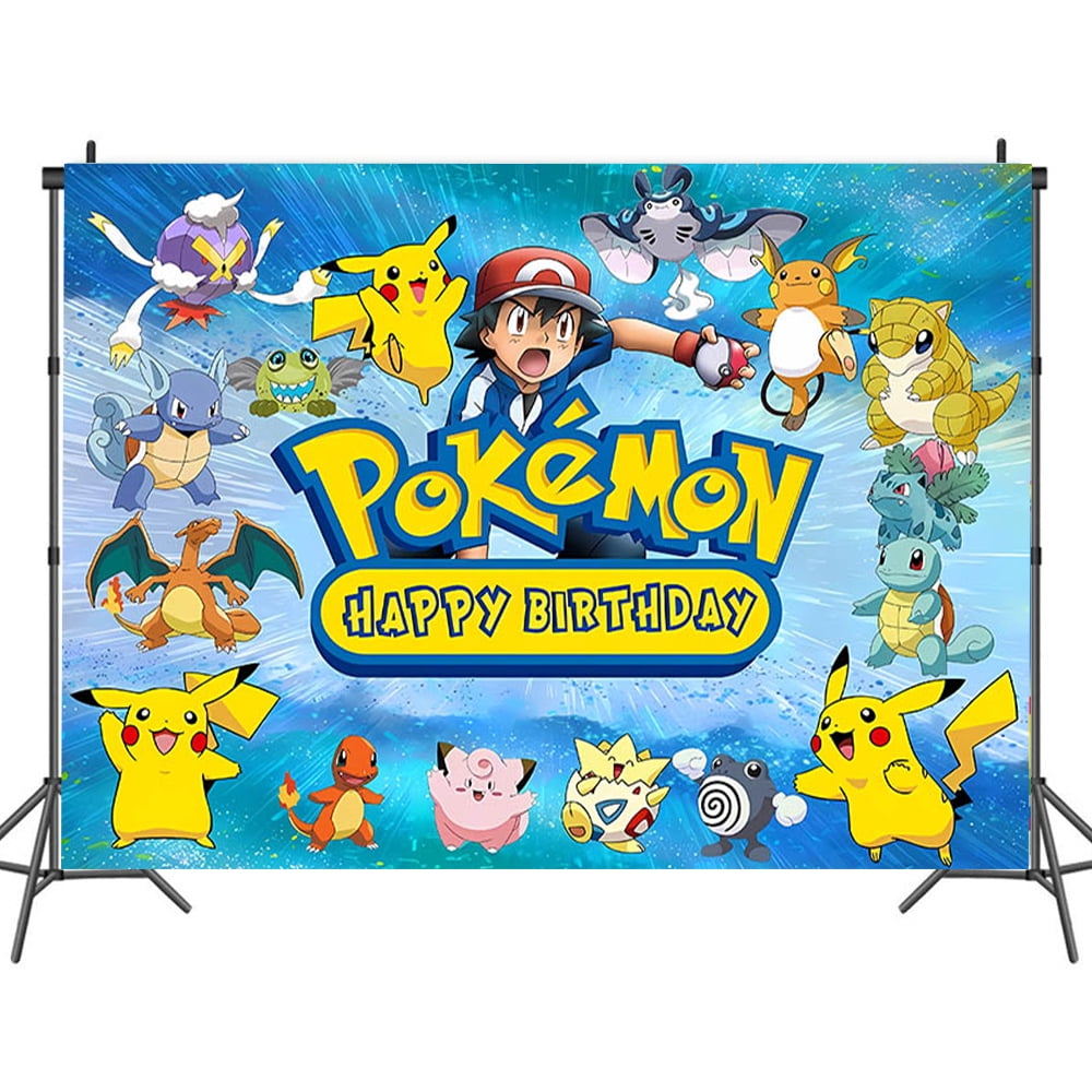 Pokemon Theme Backdrop,Summoning mythical beasts Birthday Party ...