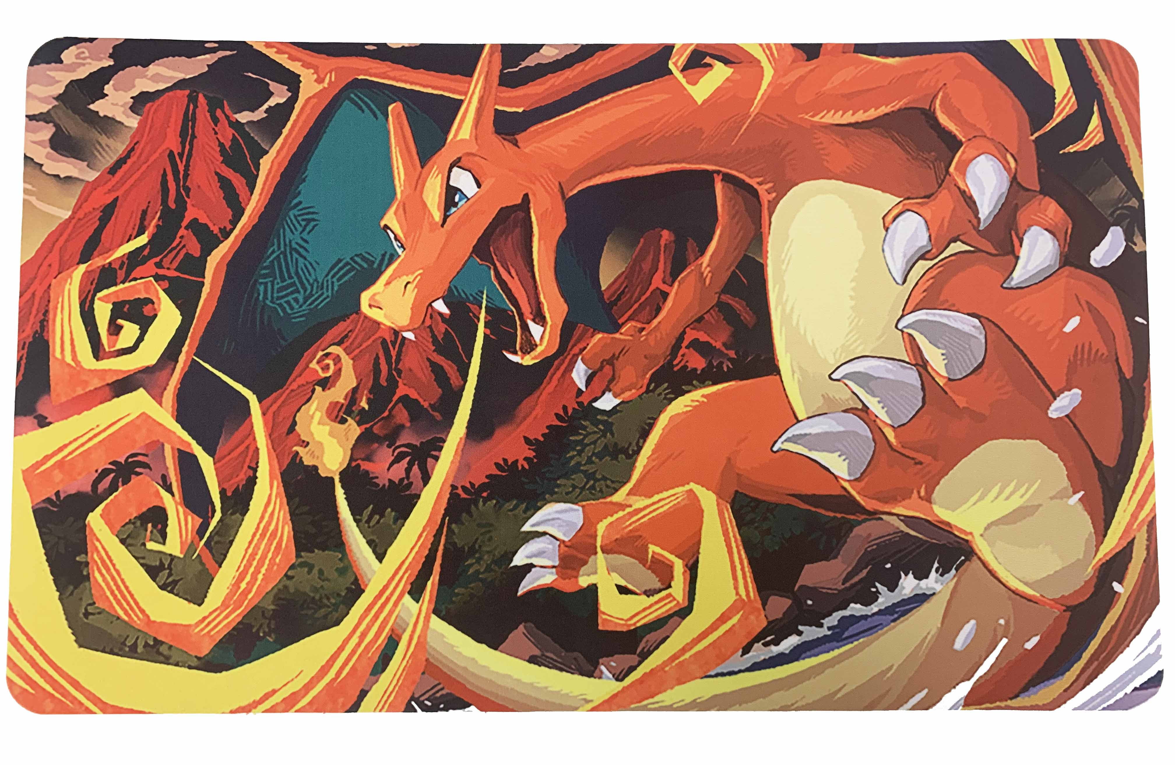 Pokemon Themed Playmat - Charizard - Fire Blast - Card Game Mat - Large ...