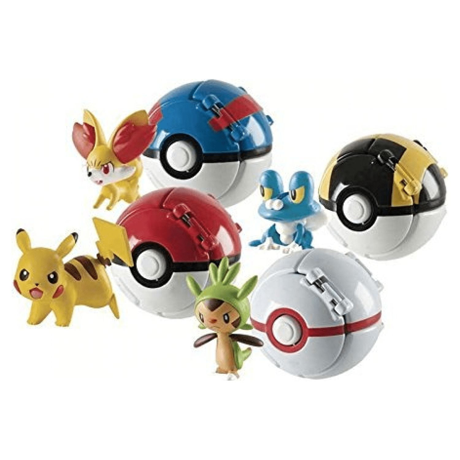 Pokemon Pikachu Battle Throw 'N' Pop Poke Ball 2 inch Action Figure ...