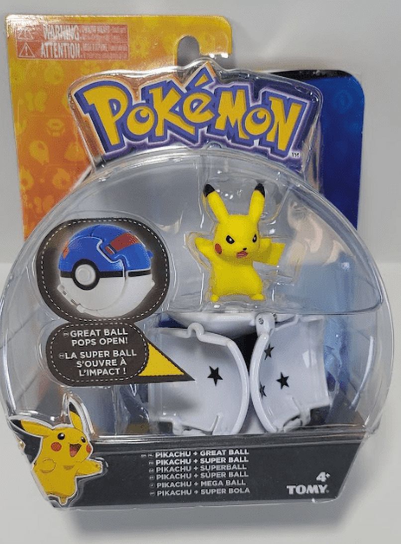 Pokemon Throw 'N' Pop Pokeball Pikachu & Great Ball - Walmart.com