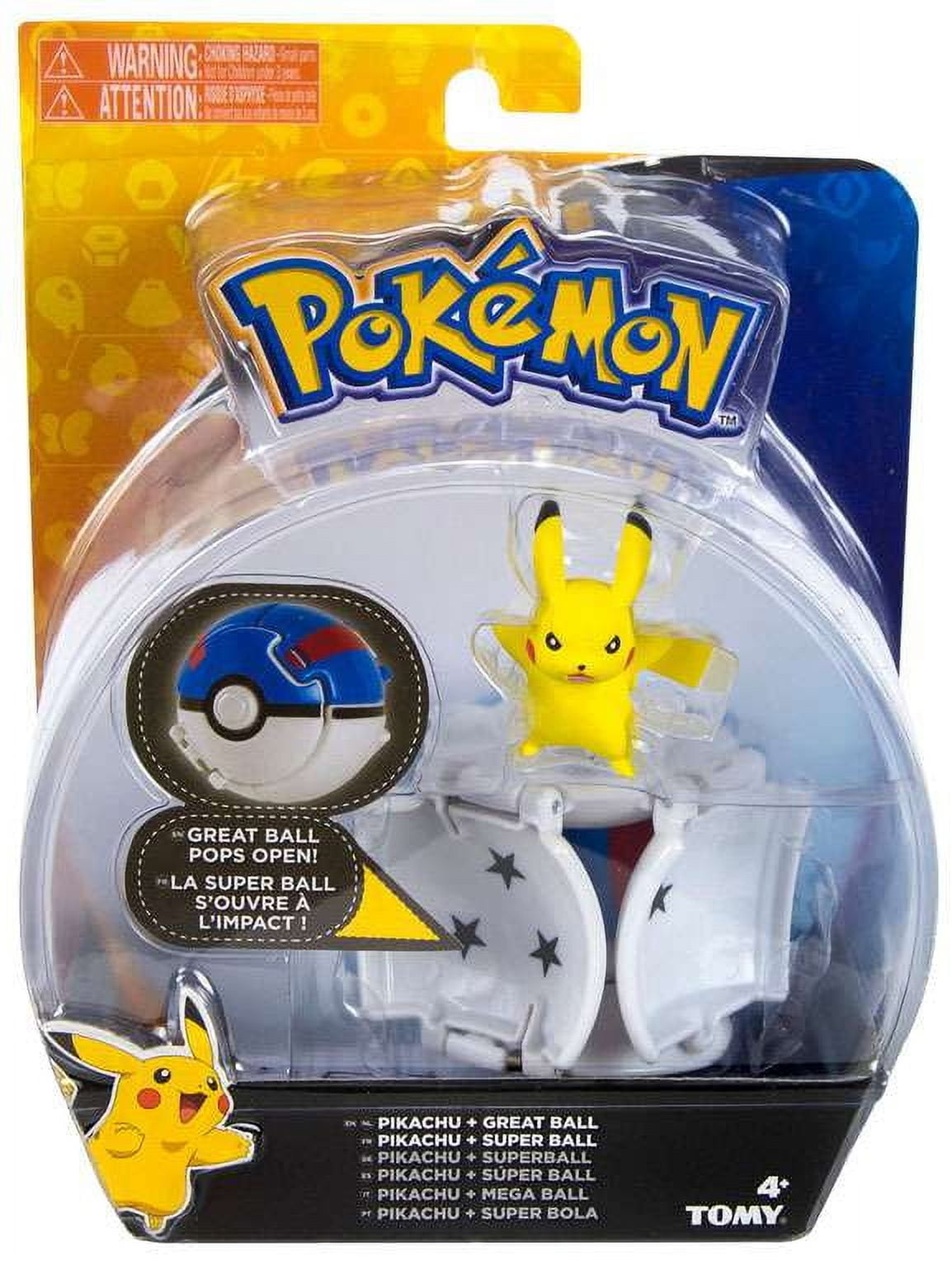 Pokemon Throw 'n' Pop Pokeball Pikachu & Great Ball Figure Set ...