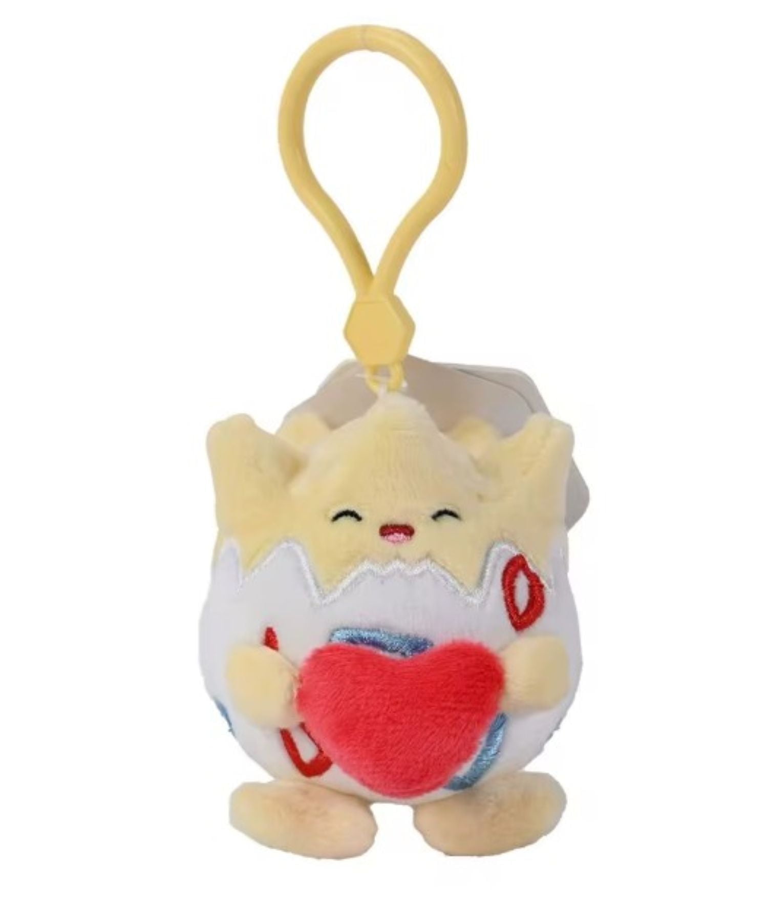 Togepi Plush Clip Keychain with Heart – 8cm Official Licensed Backpack ...