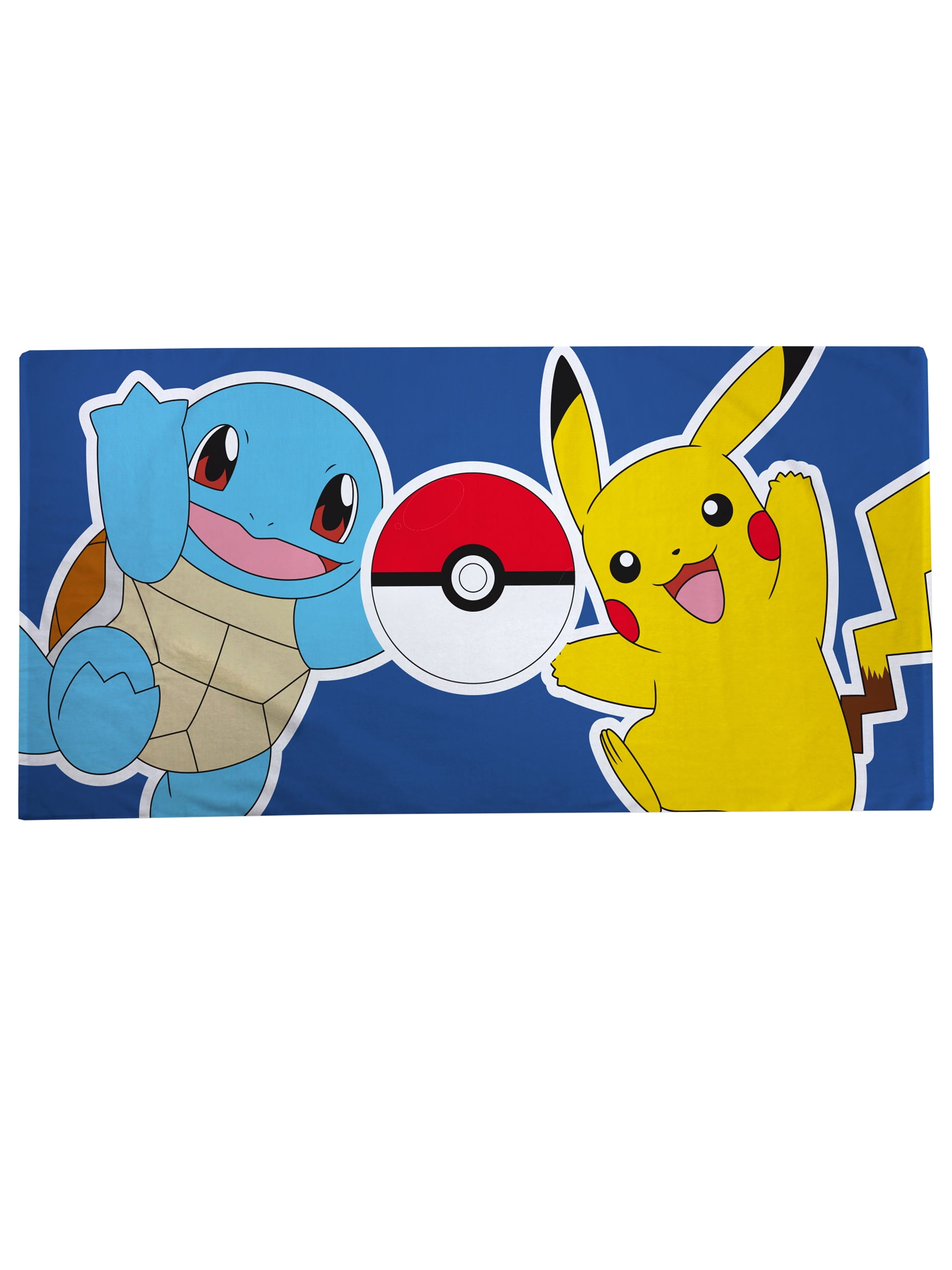 Pokemon Towel, Pikachu and Squirtle, Dark Blue Background, Beach, Pool ...